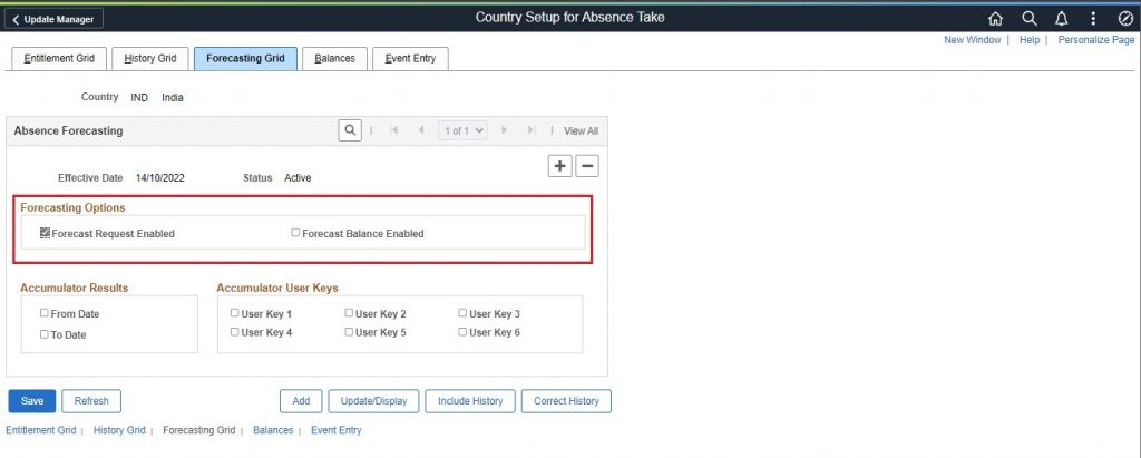 PeopleSoft PUM 43 | Absence Balance & Forecast Feature Enhancement
