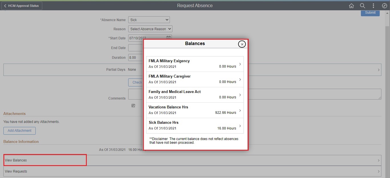 PeopleSoft PUM 43 | Absence Balance & Forecast Feature Enhancement