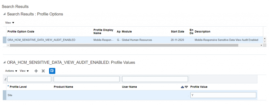 Sensitive Data Access Audit | Oracle HCM Cloud | 21B Release