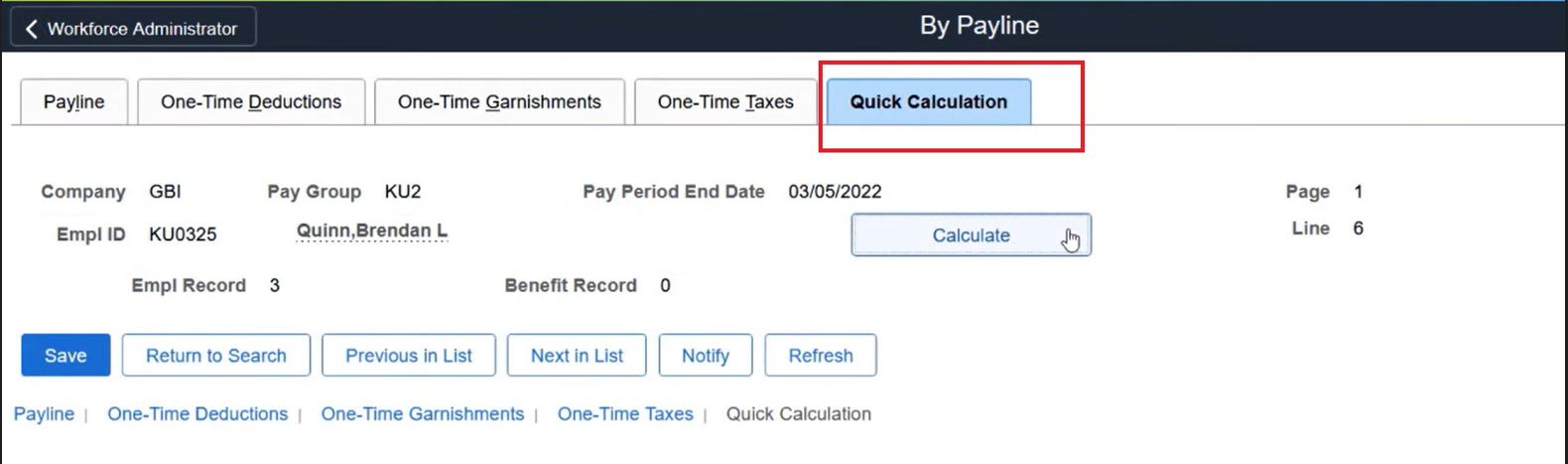 PeopleSoft HCM PUM 43 Feature | Quick Calculation for NA payroll