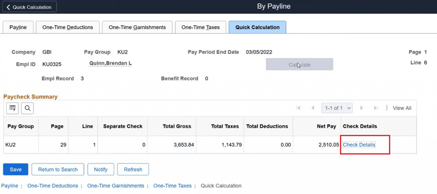 PeopleSoft HCM PUM 43 Feature | Quick Calculation for NA payroll