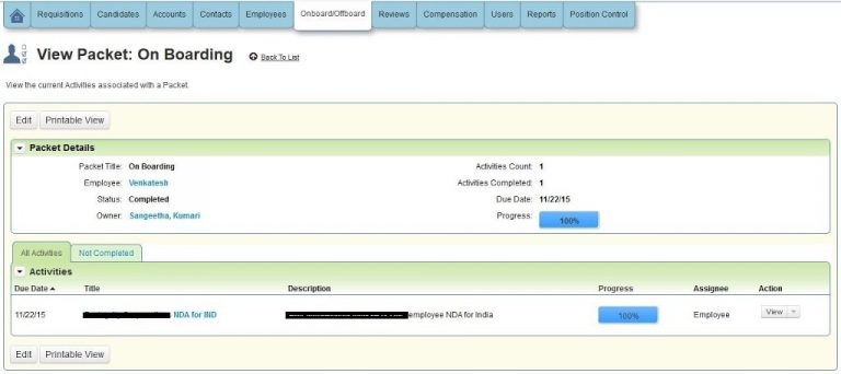 Taleo Business Enterprise Taleo Onboarding | Hiring Employees
