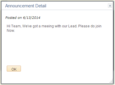 PeopleSoft HR Notification – Announcements Made Easy