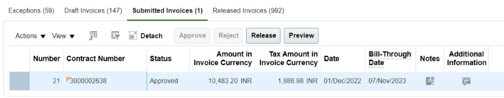 Billing Process of Projects with Contracts | Oracle ERP Cloud