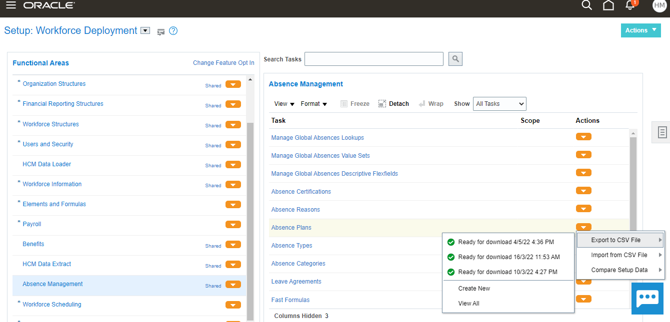 Oracle HCM Cloud Implementation | Absence Setup Migration
