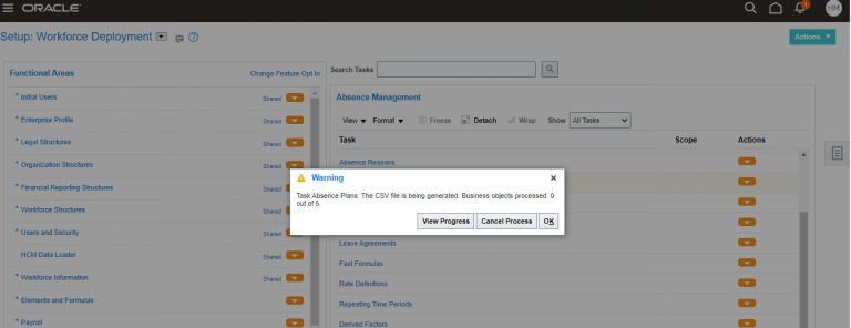 Oracle HCM Cloud Implementation | Absence Setup Migration