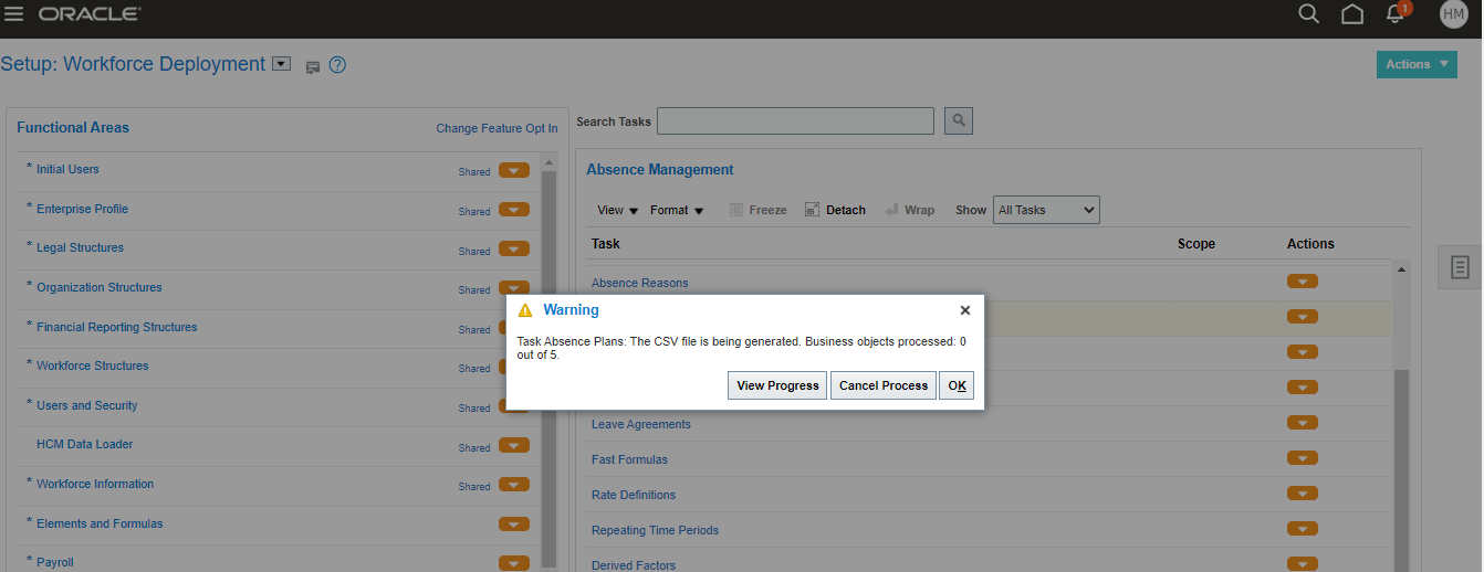 Oracle HCM Cloud Implementation | Absence Setup Migration