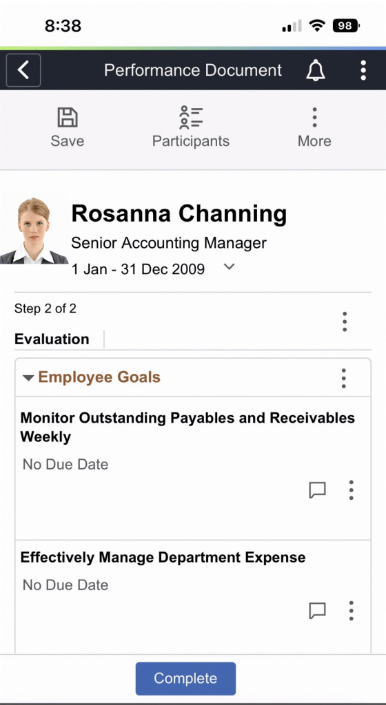 PeopleSoft PUM Image 45 | Performance Management for Mobile Users