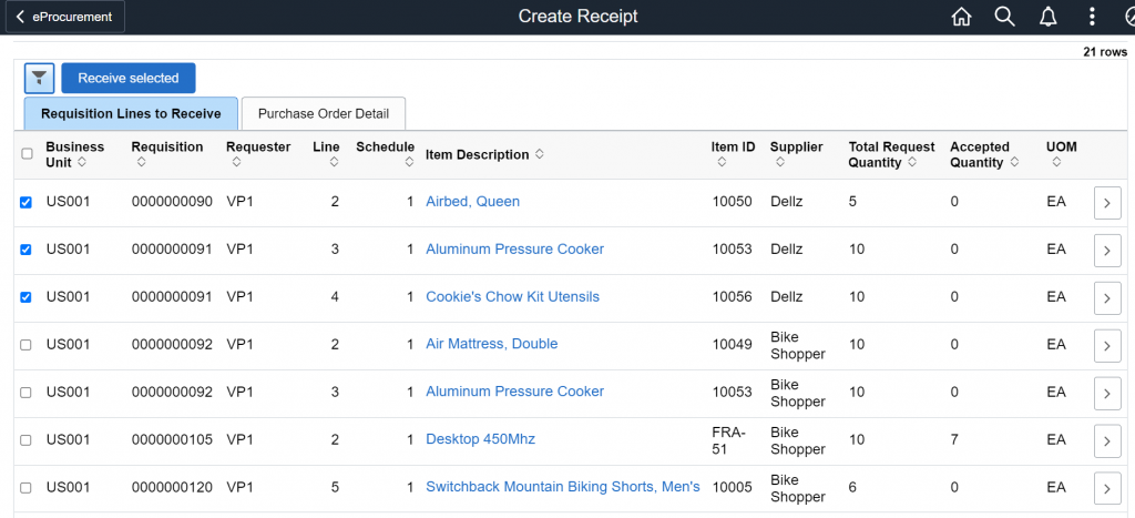 PeopleSoft FSCM Update Image 45 | Manage Receipts PeopleSoft FSCM Update Image 45 | Manage Receipts