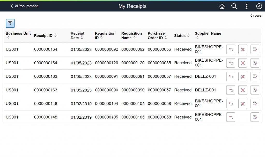 PeopleSoft FSCM Update Image 45 | Manage Receipts PeopleSoft FSCM Update Image 45 | Manage Receipts
