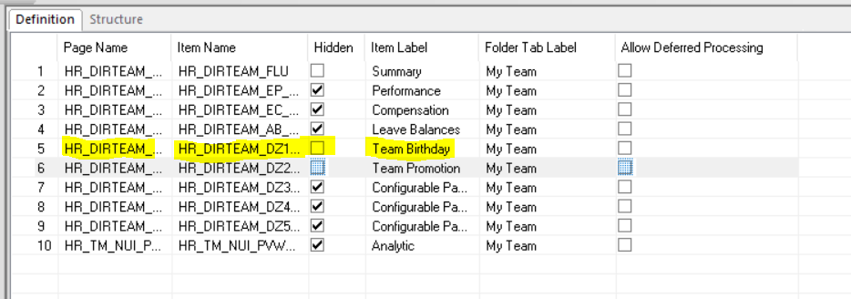 PeopleSoft HCM | Personalize My Team for Manager