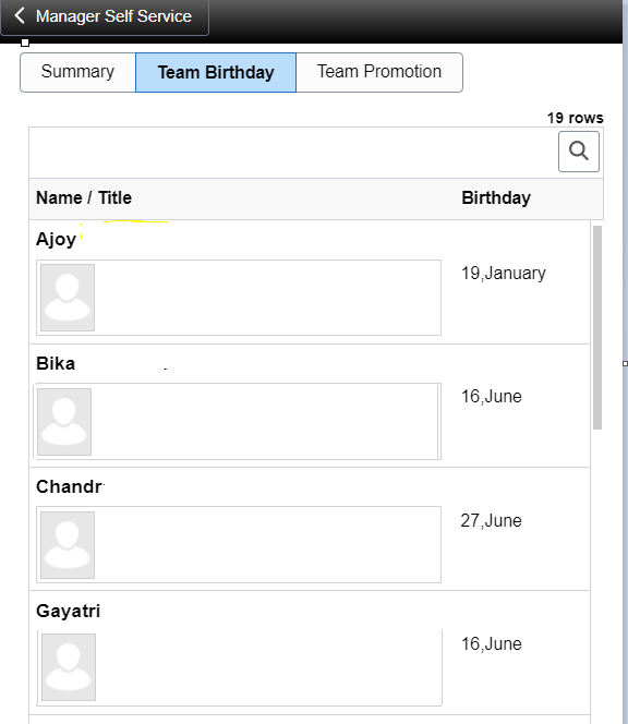 PeopleSoft HCM | Personalize My Team for Manager