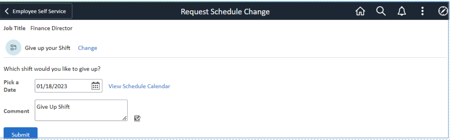 Employee Self Service - Flexible Schedule Change | PeopleSoft HCM PUM ...