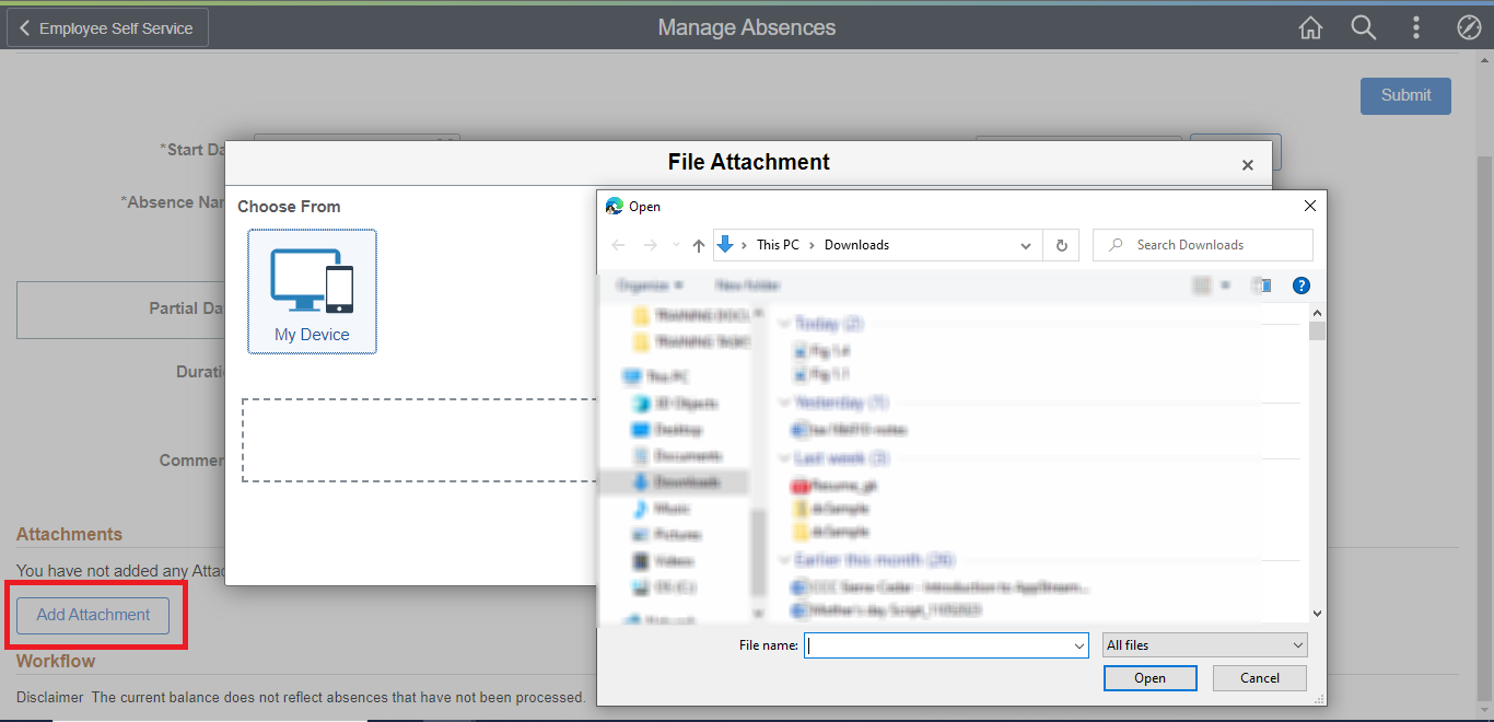 PeopleSoft HCM PI45 Absence Management through Self Service