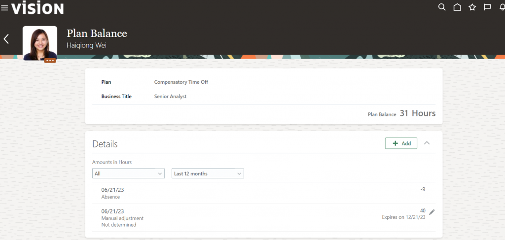 Implementing Compensatory Type Absence