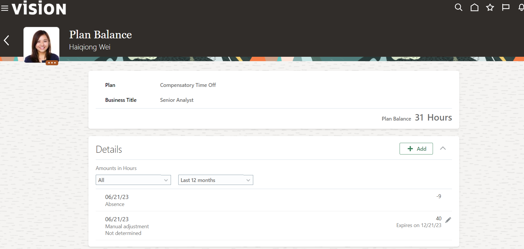 Implementing Compensatory Type Absence