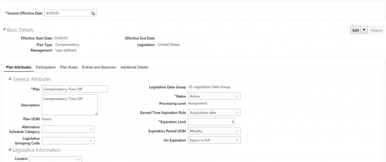 Implementing Compensatory Type Absence