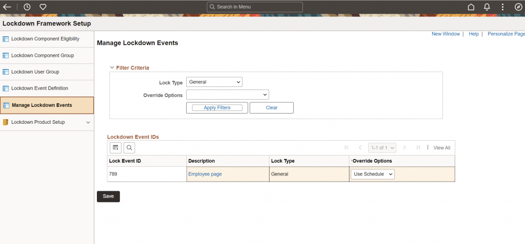 Enhanced Data Lockdown Framework | PeopleSoft HCM PUM 46