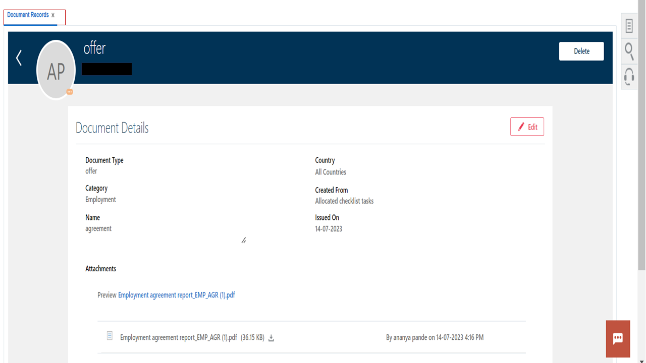 Generating Employment Agreement Letter Through the Checklist