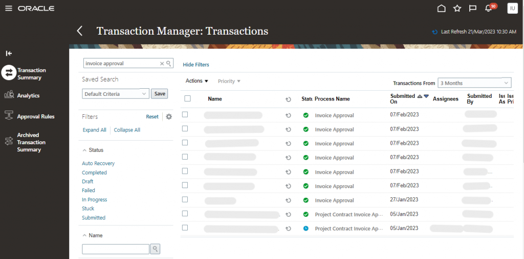 Updated Workflow Transaction with Workflow Rules Report
