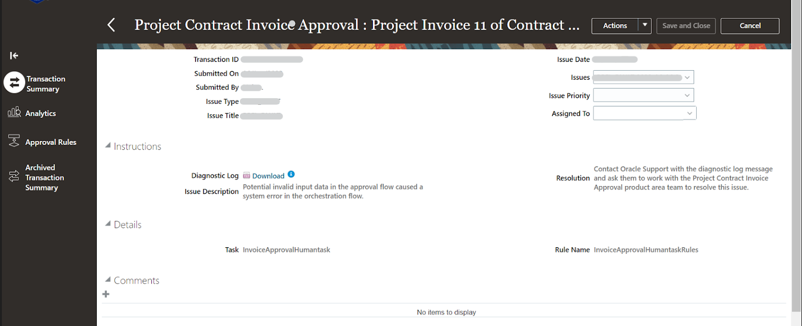 Updated Workflow Transaction with Workflow Rules Report