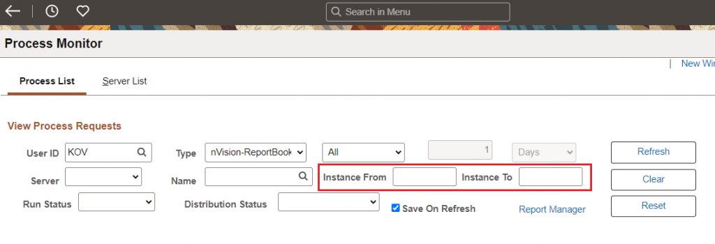 PeopleTools 8.59 and 8.60 | Process Monitor Changes