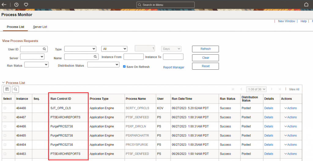 PeopleTools 8.59 and 8.60 | Process Monitor Changes