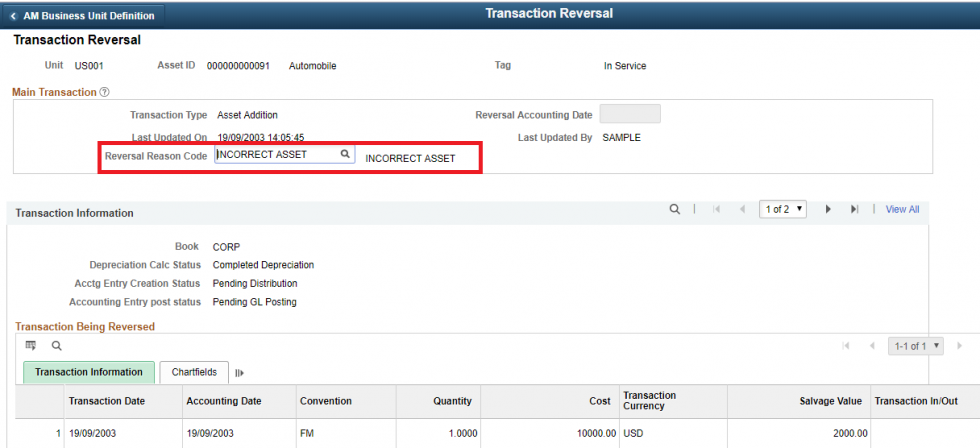 Transaction Reversal in PeopleSoft Asset Management – Capability to ...