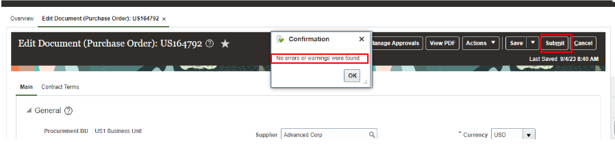 Oracle ERP Cloud Evaluated Receipt Settlements (ERS)