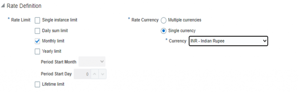 Oracle Hcm Cloud Expense Restricting Rate Limits In Expense 9310