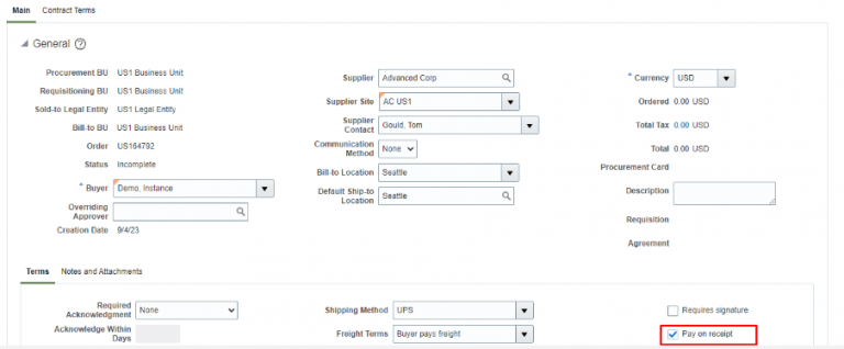 Oracle ERP Cloud Evaluated Receipt Settlements (ERS)