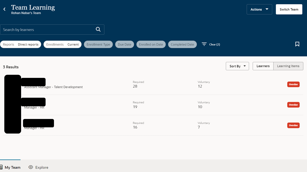Revamped Learning Page Experience for Learners & Managers | Oracle Learn