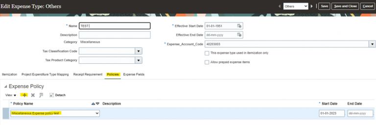 Oracle HCM Cloud - Expense Restricting Rate Limits in Expense