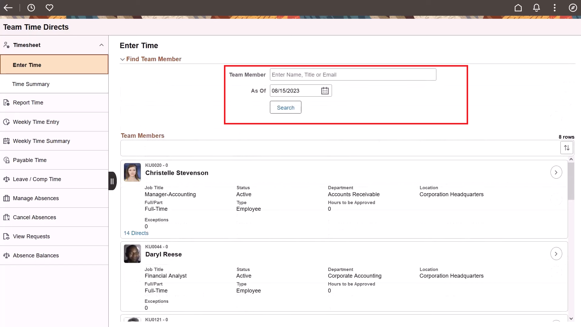 Streamlining Managerial Tasks with PeopleSoft HCM's Direct Reports Tile