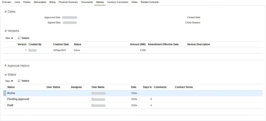 Creation of Contracts in Oracle Cloud ERP