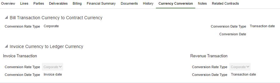Creation of Contracts in Oracle Cloud ERP