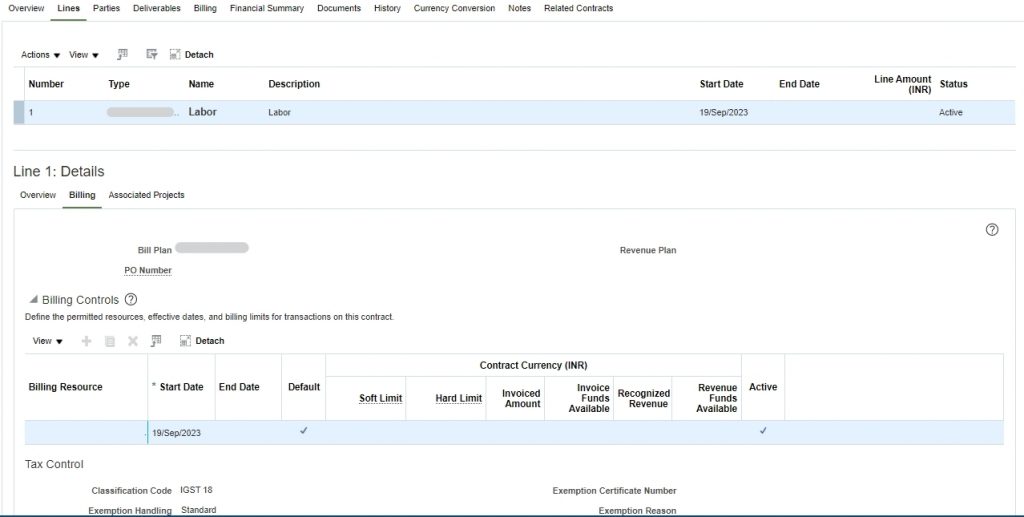Creation of Contracts in Oracle Cloud ERP