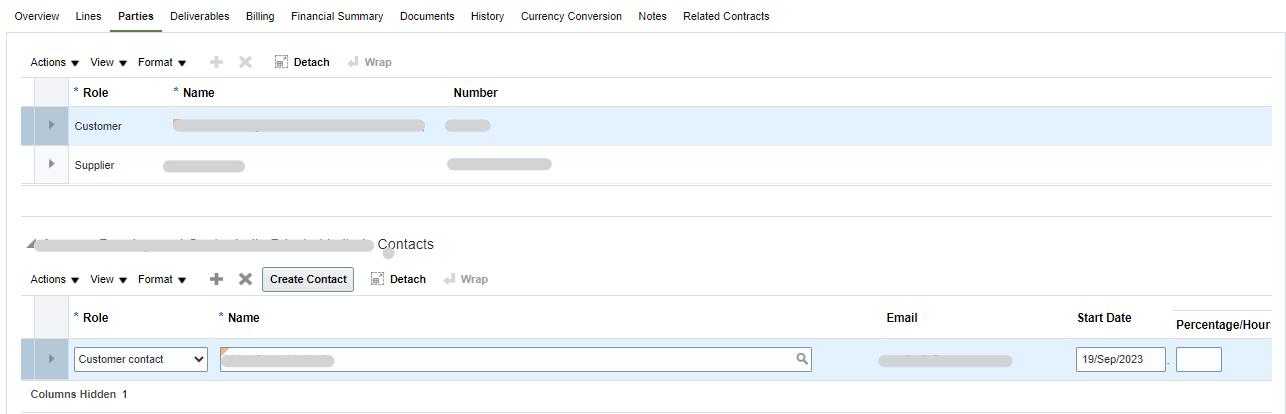 Creation of Contracts in Oracle Cloud ERP