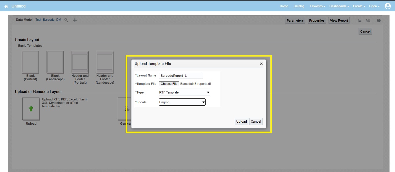 Oracle BI Reports | Incorporating Barcodes via RTF & Administration Setup