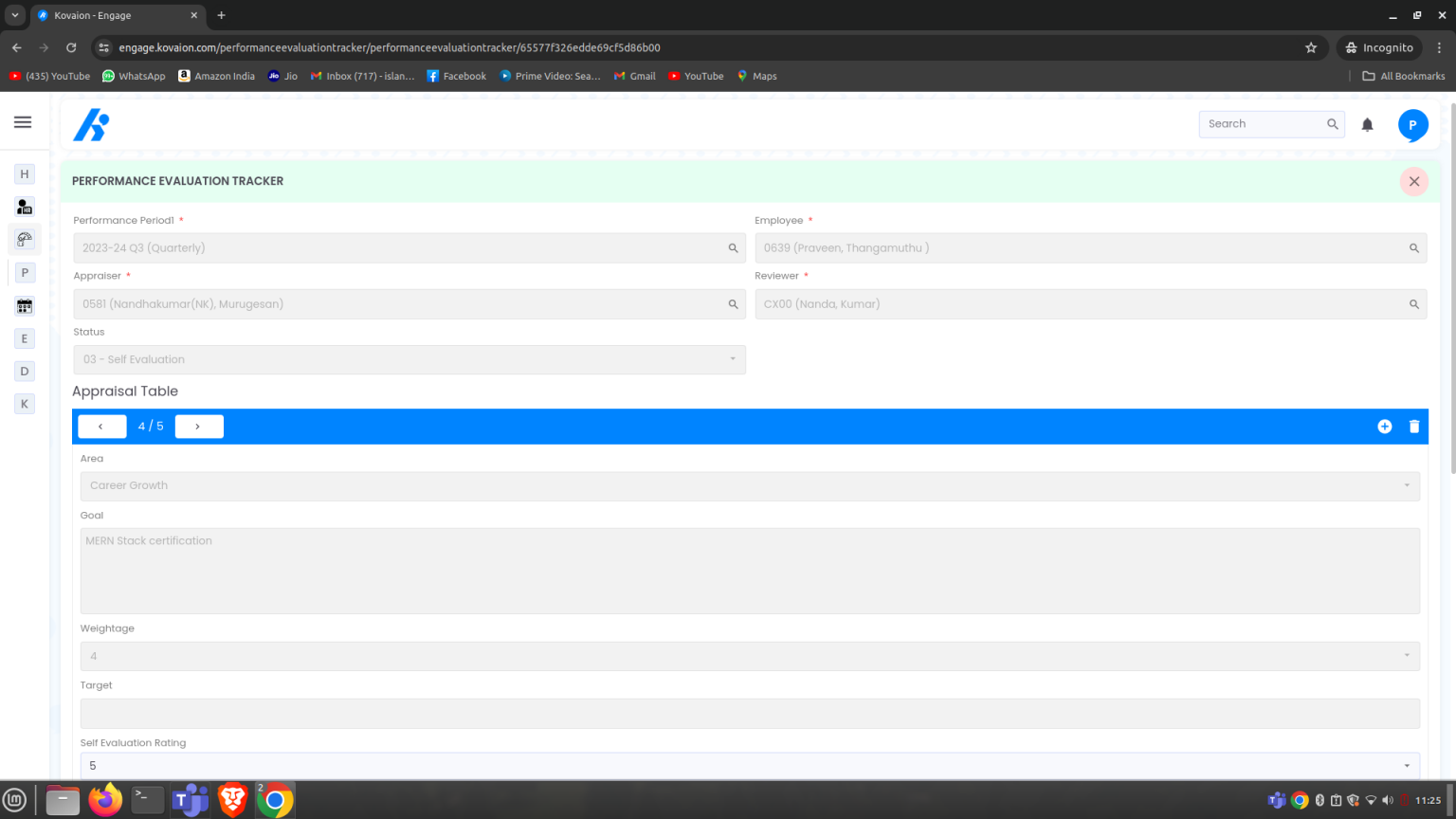 Performance Evaluation Tracking Made Easy in Kovaion’s Low-Code Platform