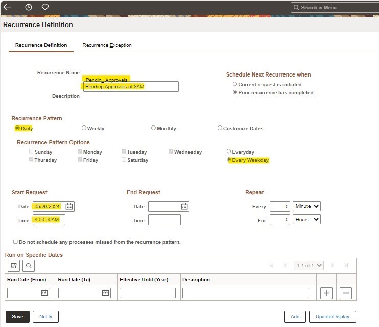 Oracle PeopleSoft | Setting Up Alerts for Pending Approvals