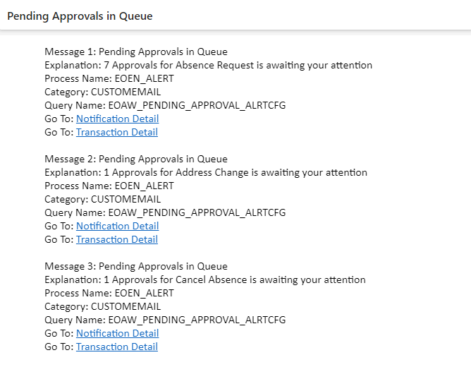 Oracle PeopleSoft | Setting Up Alerts for Pending Approvals