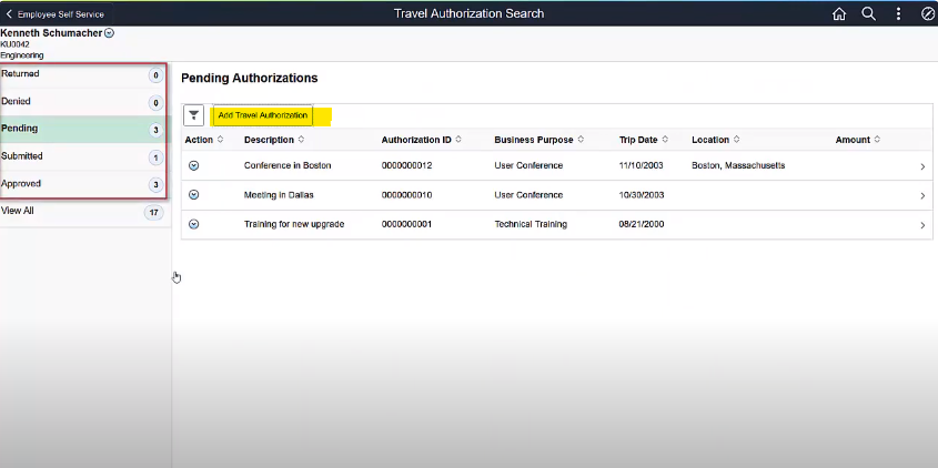 PeopleSoft FSCM 50 | Travel Authorization and Expense Management