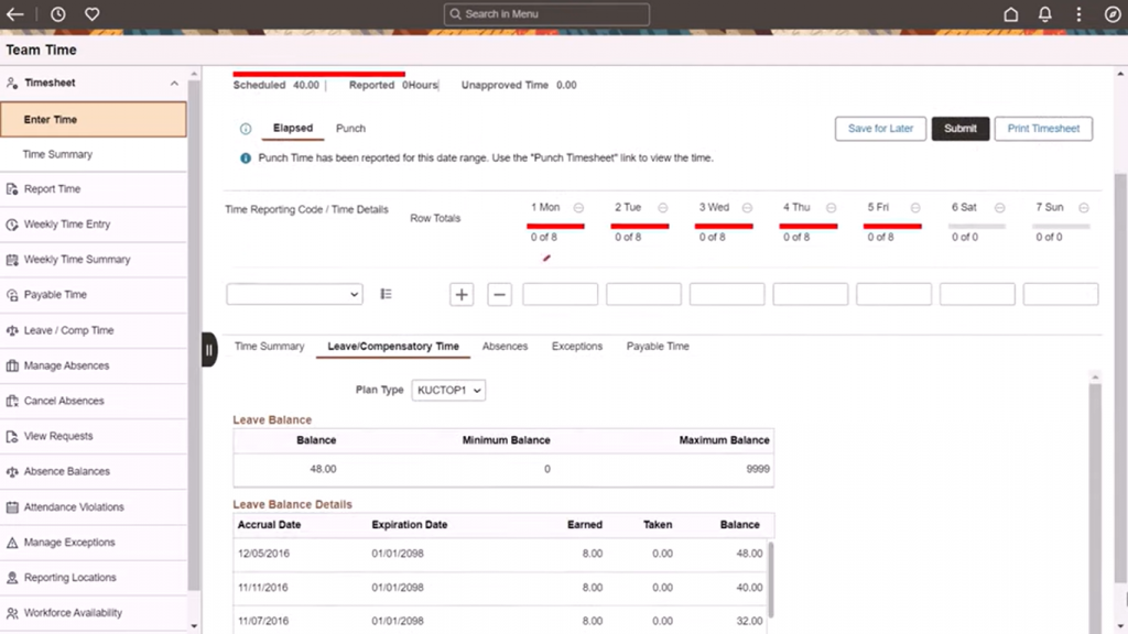 PeopleSoft HCM PUM 49 | Configurable Time Summary to Fluid Timesheet