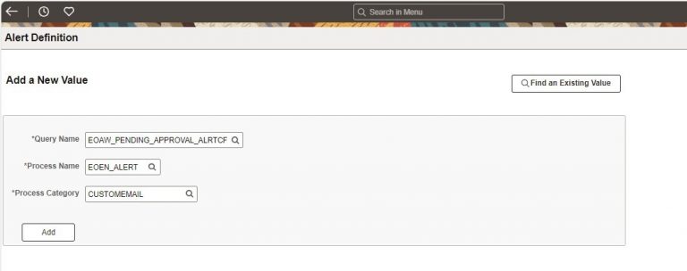 Oracle PeopleSoft | Setting Up Alerts for Pending Approvals