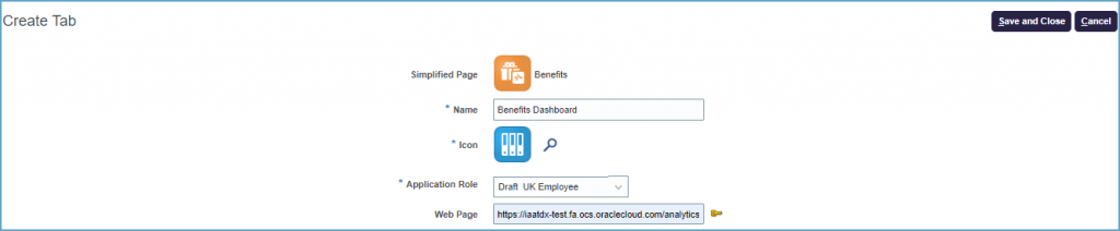 Integrating a Customized Dashboard into Oracle Benefits Self-Service