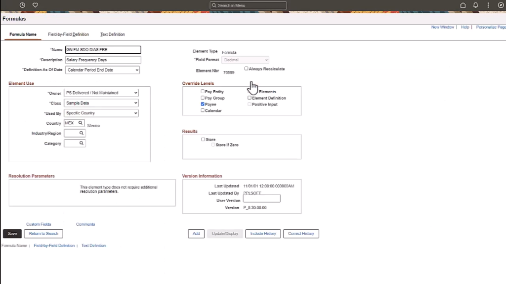 PeopleSoft HCM PUM 48 | Global Payroll & Absence Management | Element ...