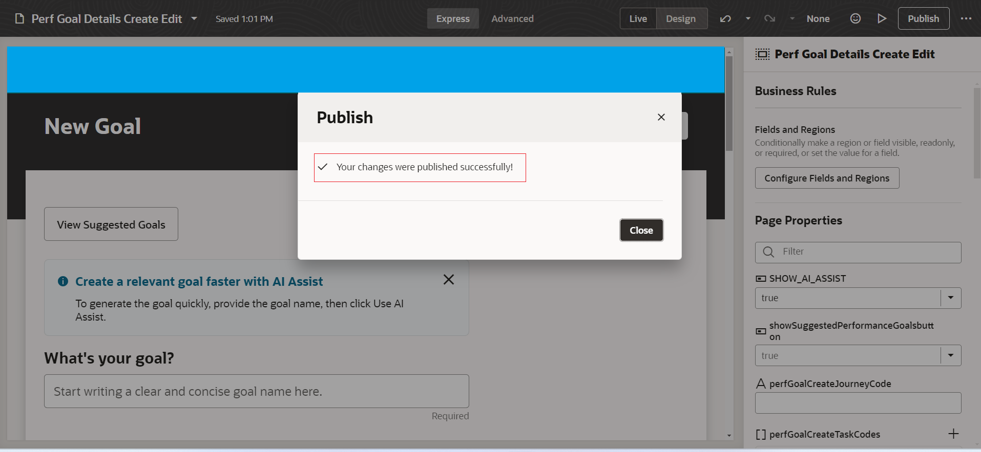 Oracle 24A | Redwood Feature Enabled in Goal Creation Page Using AI ...