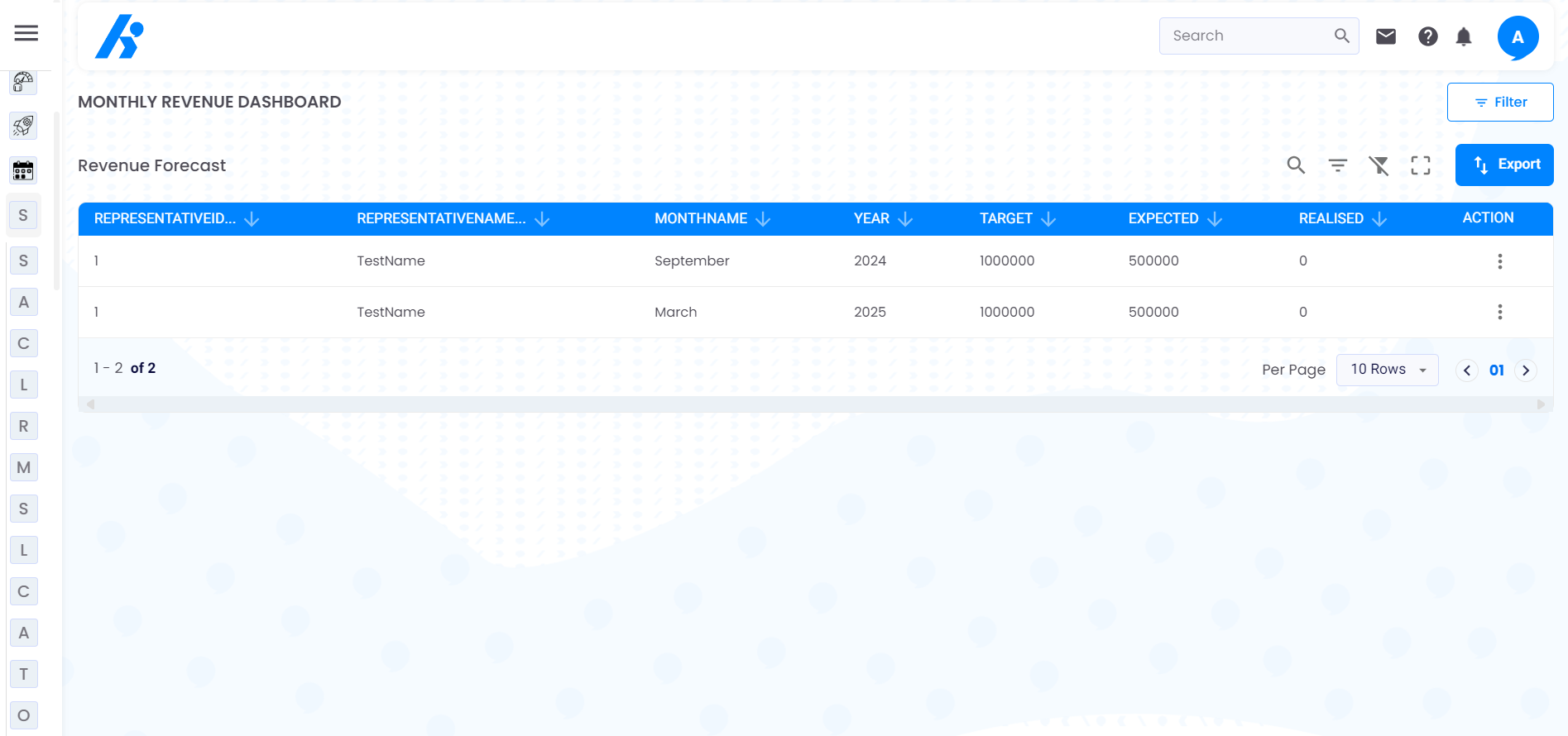Drill-Down Table Visualization in Low-Code Platforms
