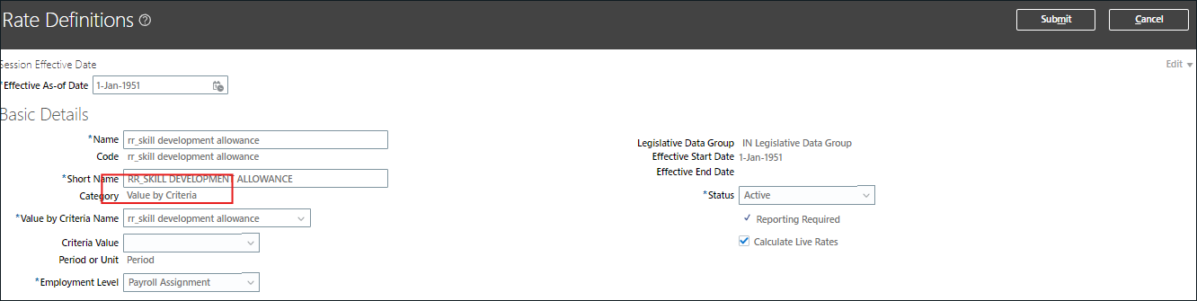 Setting Up A Rates-Based Salary Basis | Oracle HCM Cloud